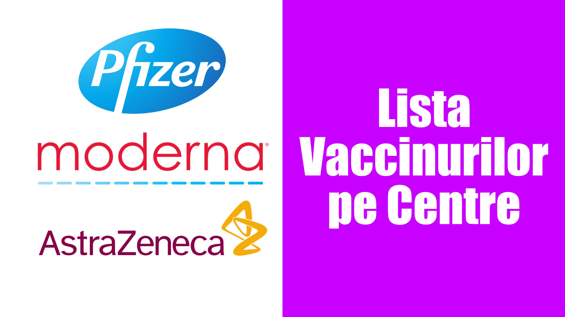 Lista tipurilor de vaccin din centrele de vaccinare. Centre Vaccinare ...
